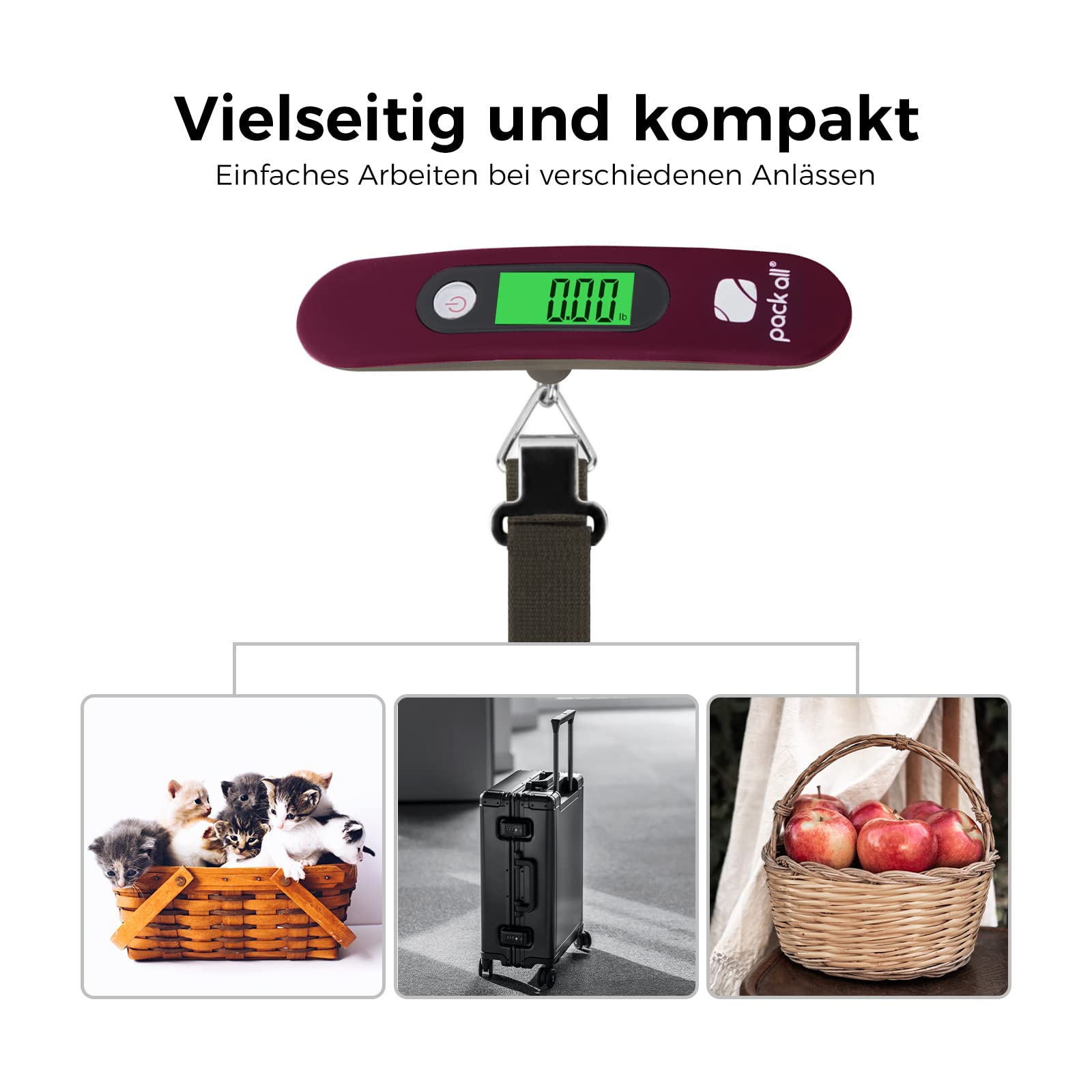 Snapklik.com : Pack All 110 Lbs Luggage Scale, Digital Handheld Luggage ...