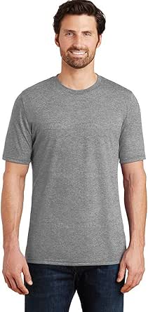 District Made DM130 Mens Perfect Tri Crew Tee, 3XL, Grey Frost | Amazon.com