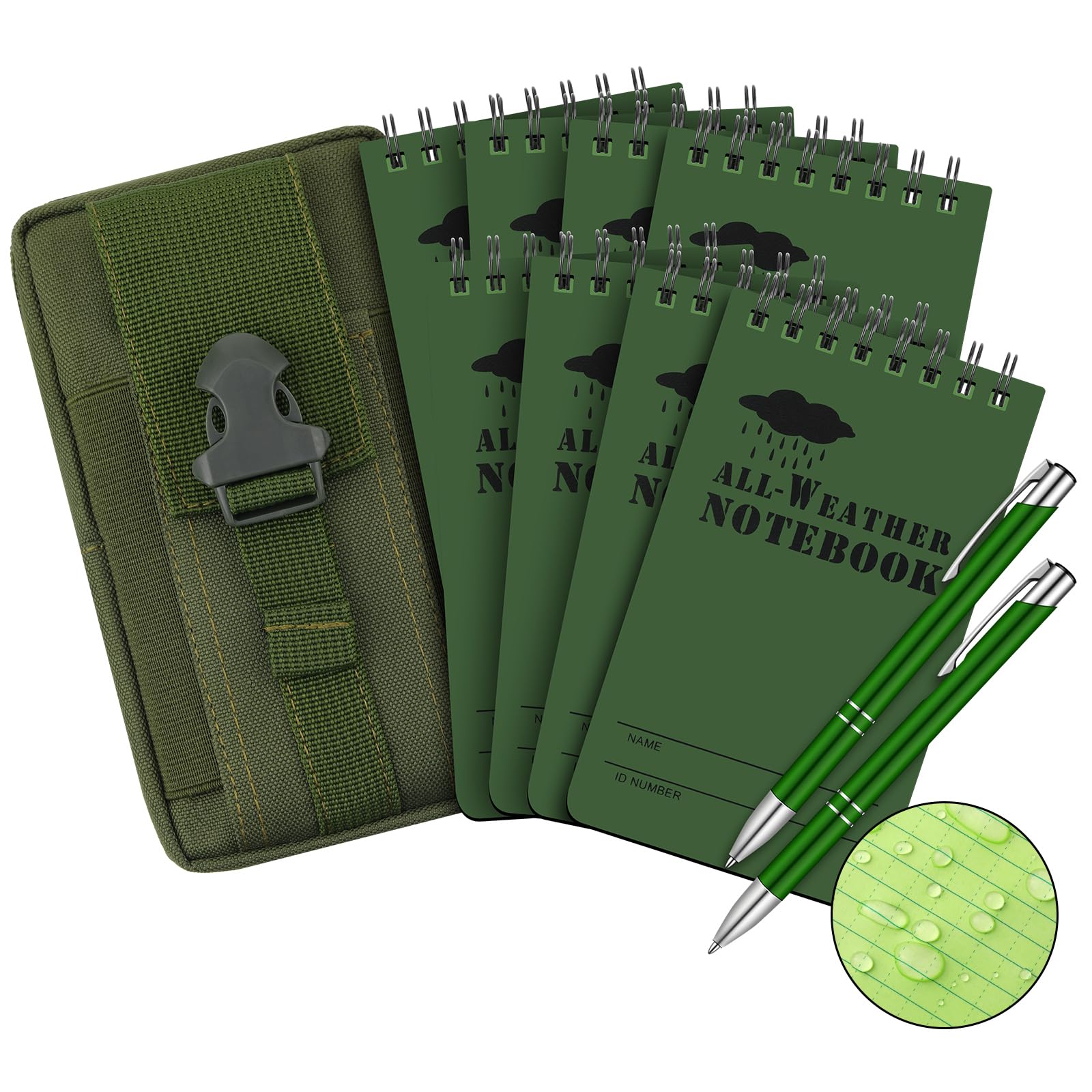 Amazon.com : Eaasty Waterproof Notebook and Pen Set 3 x 5 Inch Pocket ...