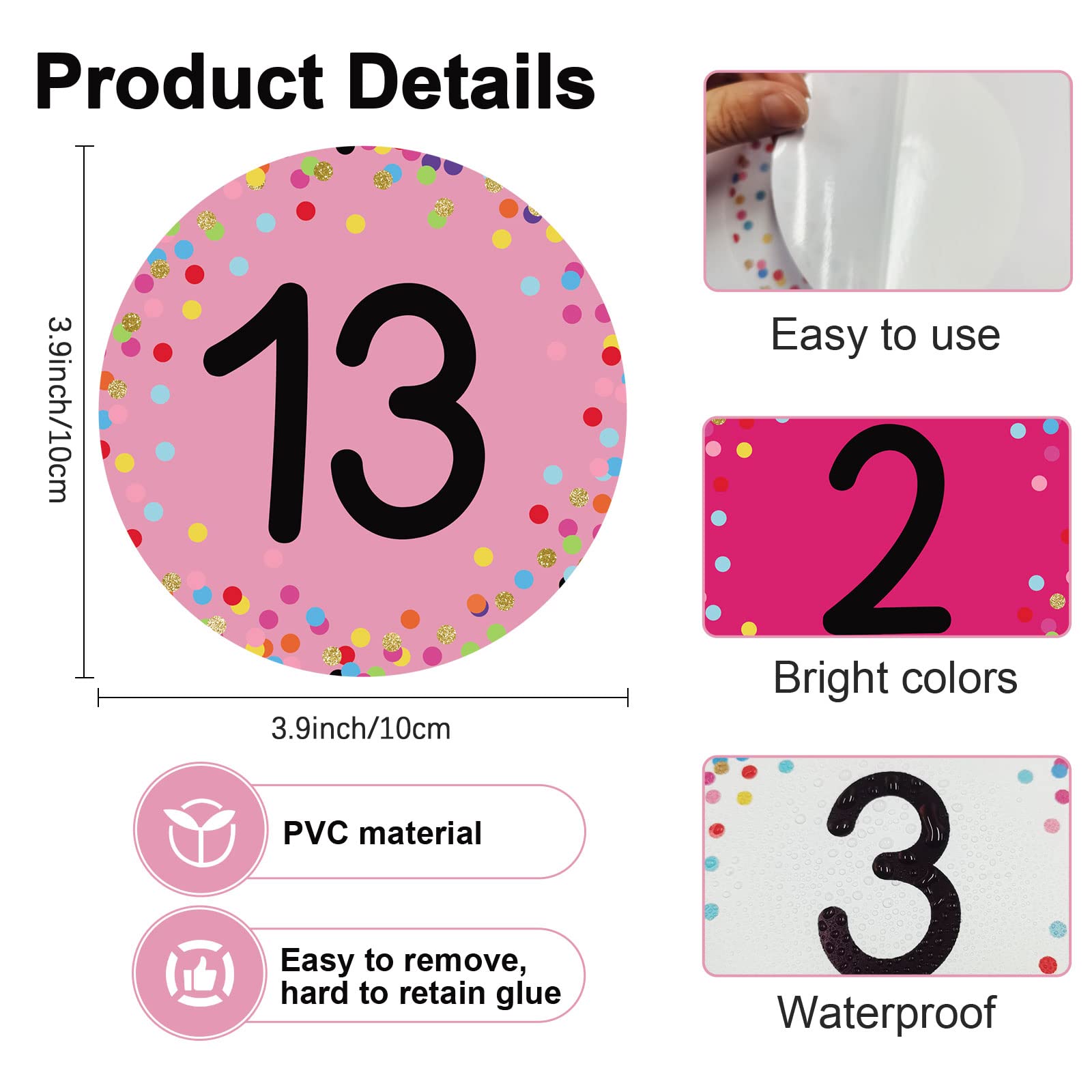 Snapklik.com : 48PCS Confetti Numbers Stickers Classroom Decorations ...