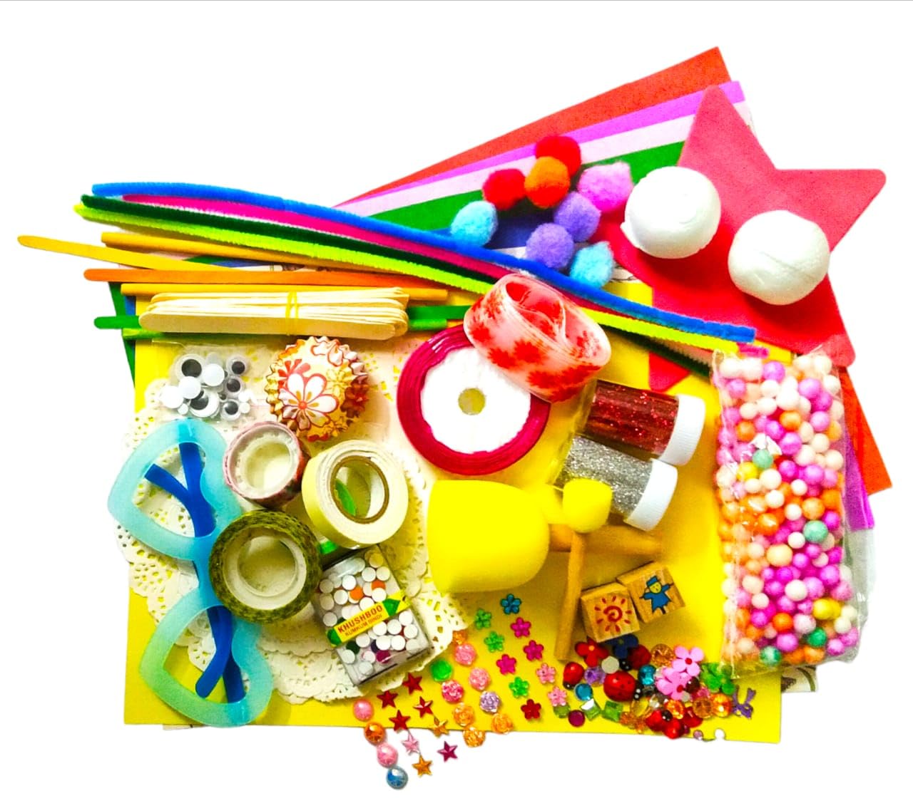 CREATIVE PENCIL Decorative Material DIY Craft Kit with 60pcs Ice- Cream ...