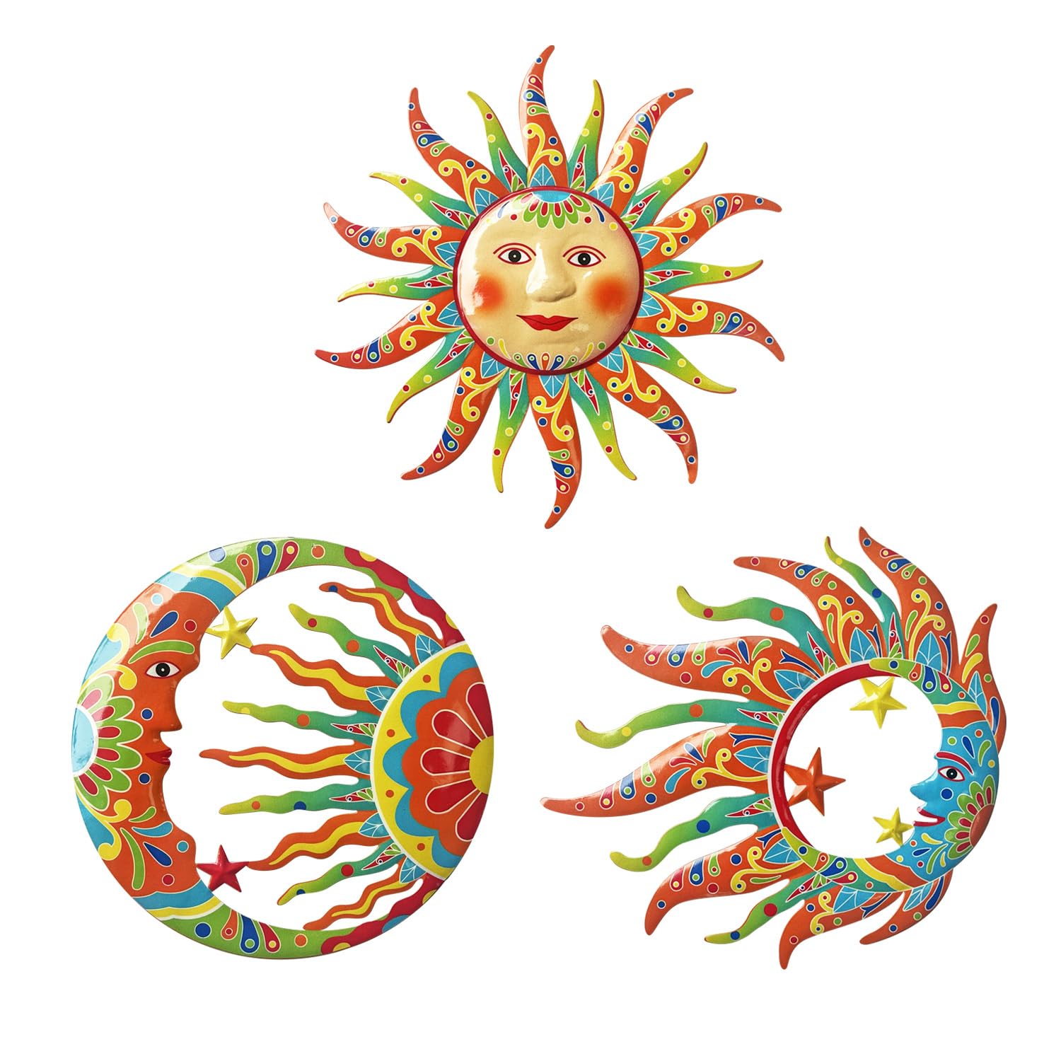 Amazon.com: Limygus 3D Print Sun Wall Hanging, Wall Sculpture, Metal ...
