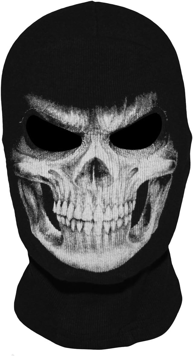 3D Skull Skeleton Mask Balaclava Scary Bone Halloween Party Full Face ...