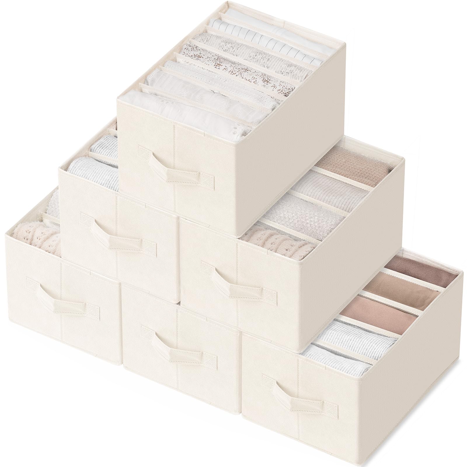 Amazon.com: 6 Pack Large Clothes Organizer, Wardrobe Closet Organizer ...