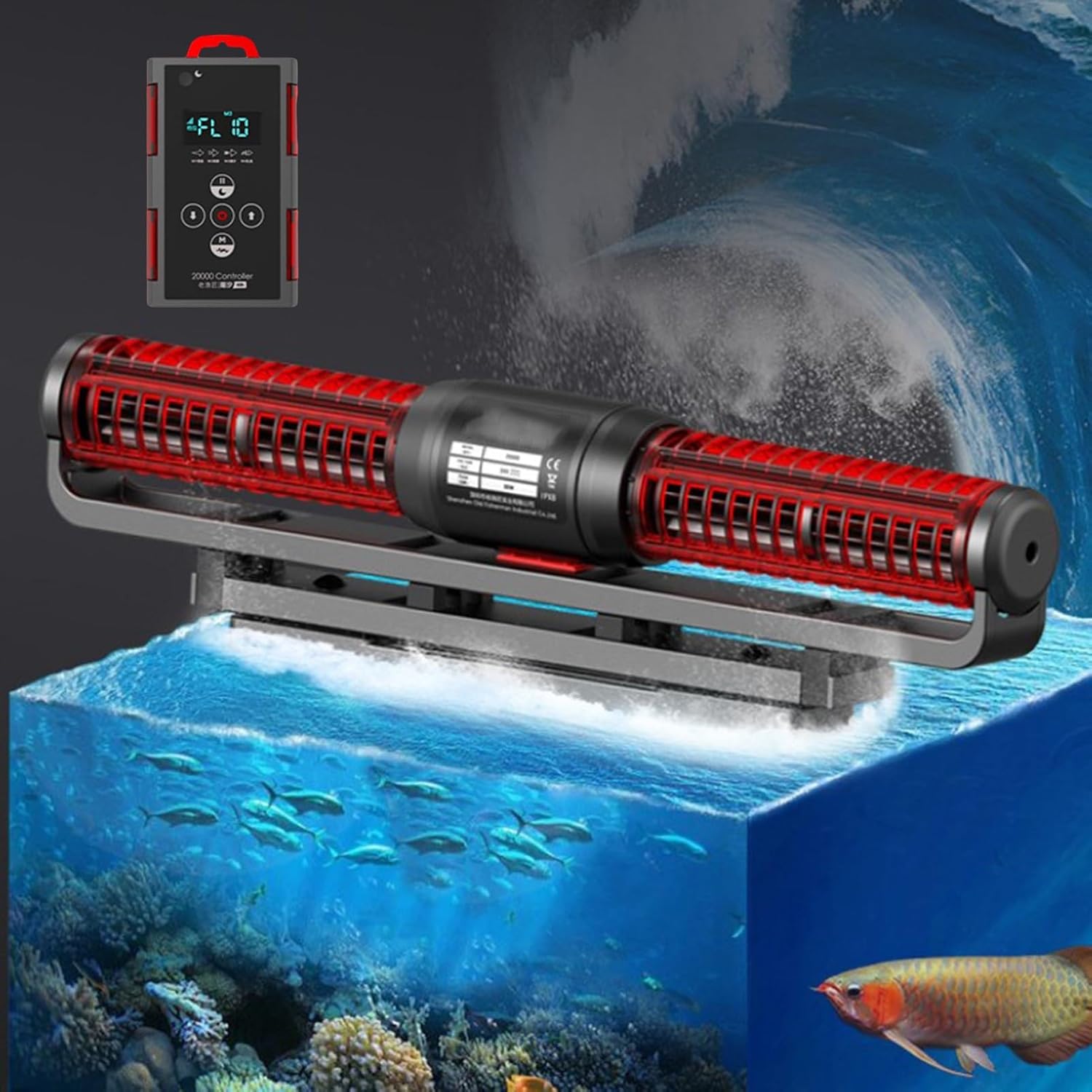 Amazon.com: Obllsuee Mini Wave Maker Cross Flow Quiet Submersible Water ...