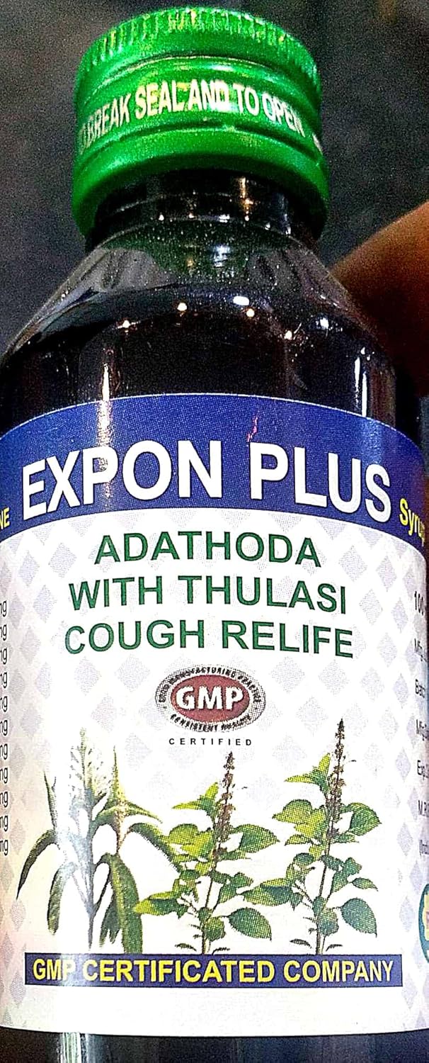 EXPON Plus Syrup (ADATHODA with THULASI Cough Relife) 100 ml- Pack of 2 ...