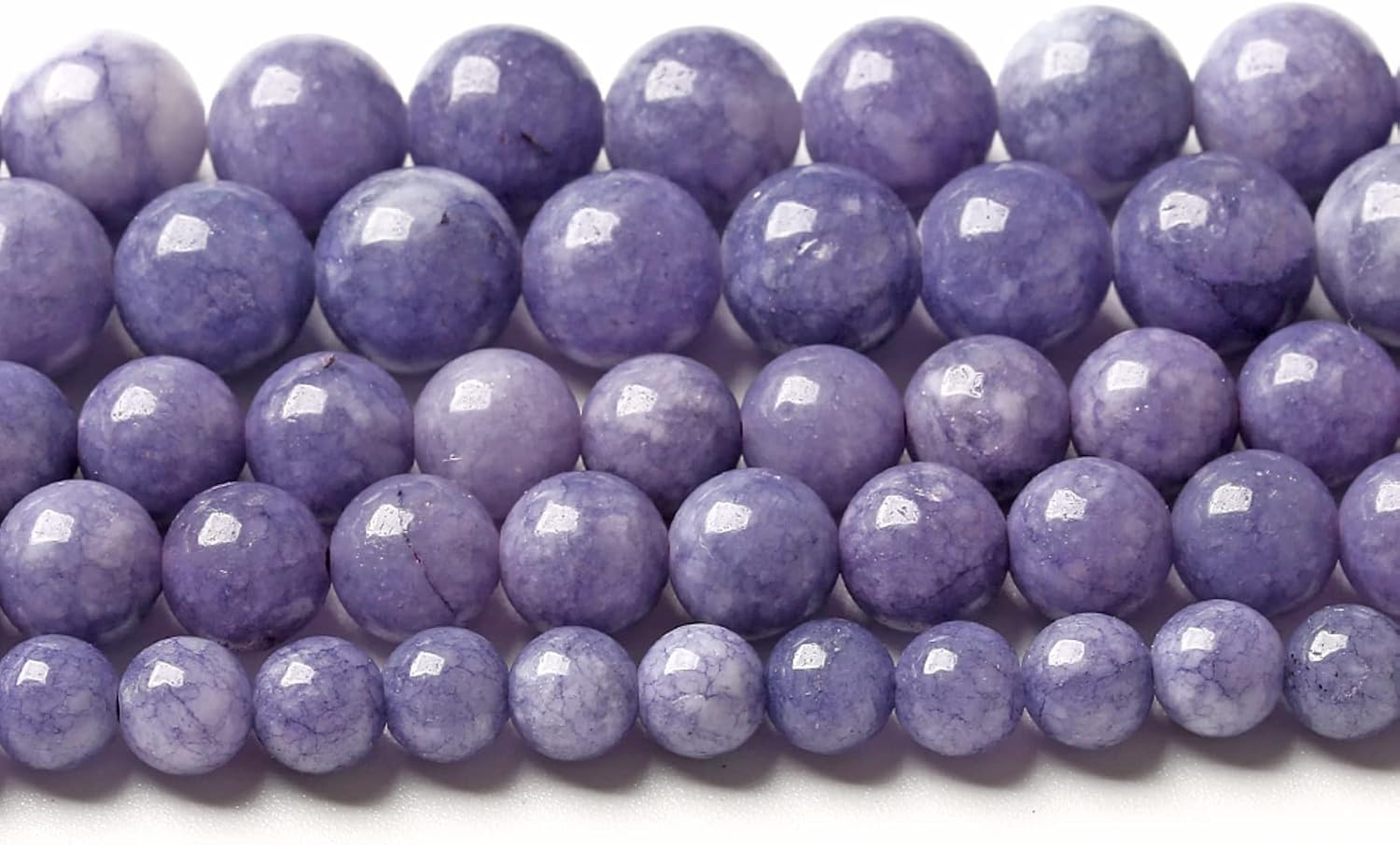 Amazon.com: 4MM 86PCS Lavender Purple Chalcedony Stone Loose Beads for ...
