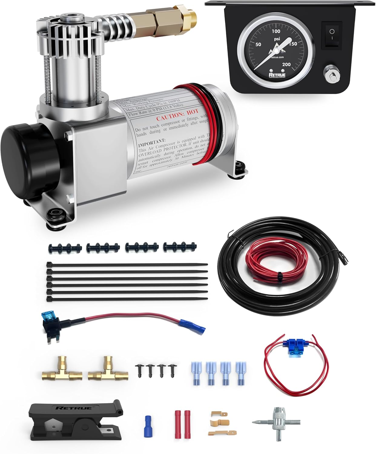 RETRUE On Board Air Compressor System for Truck Universal Air Bags ...