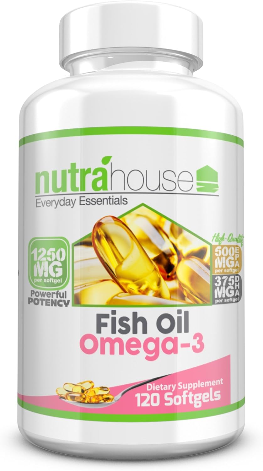 Amazon.com: Fish Oil Omega 3 1250 mg with Powerful EPA & DHA per Individual Softgel | Best ...