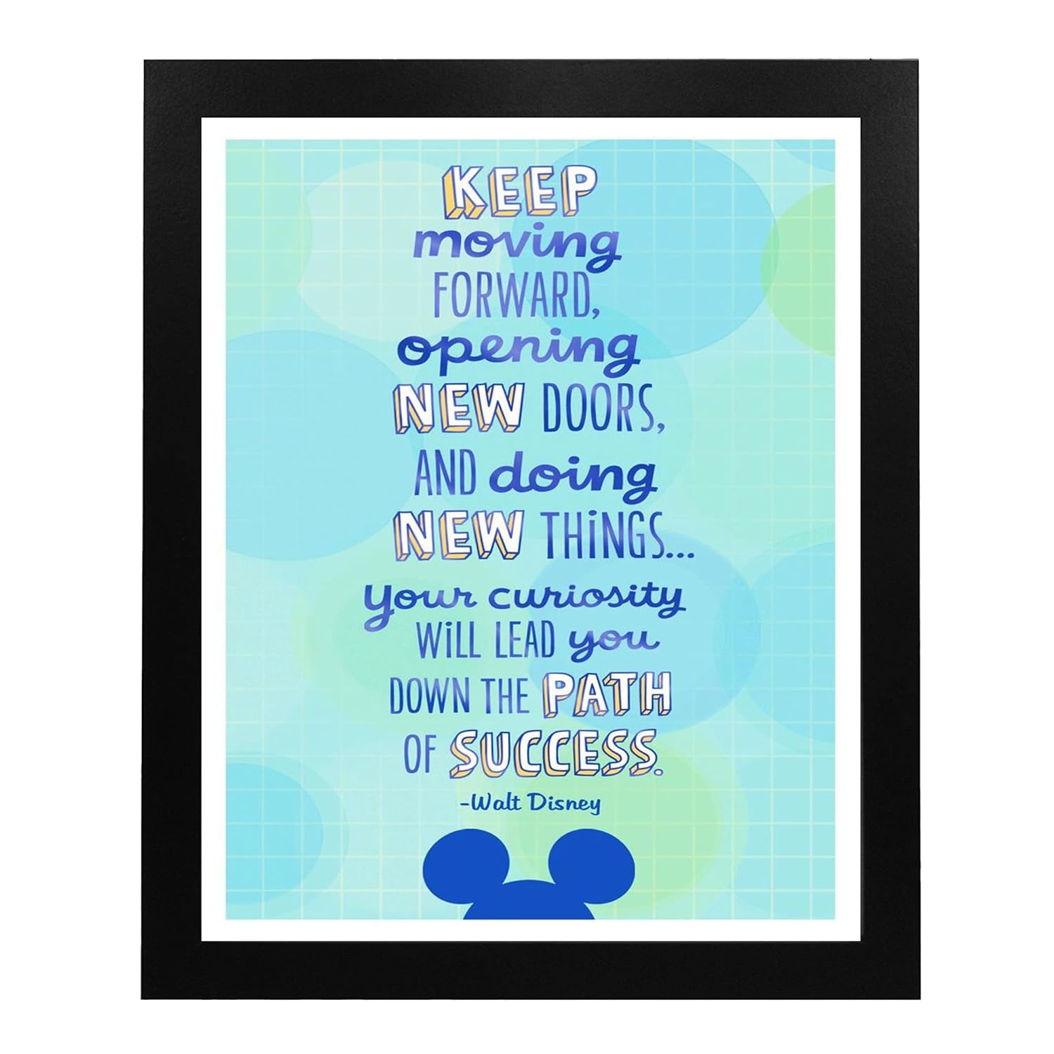 Walt Disney Quotes Wall Art- Keep Moving Forward To Success!, Modern ...