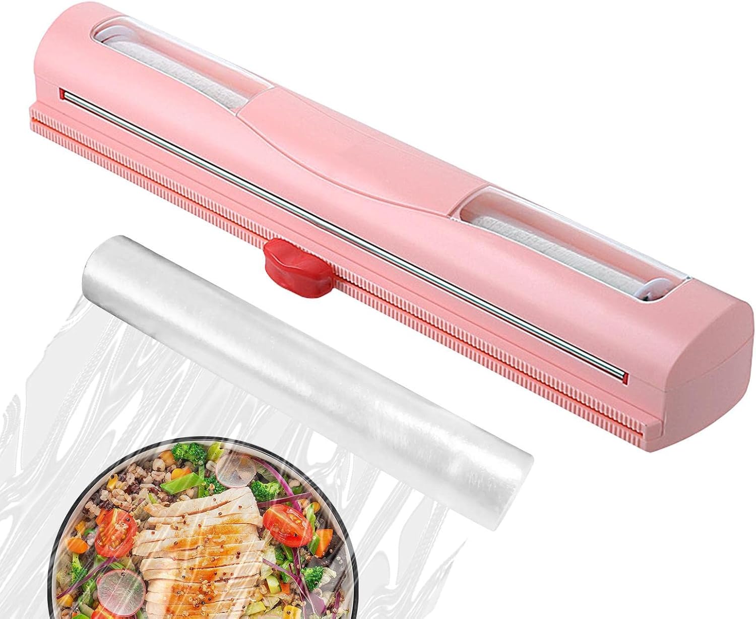 Amazon.com - Food Cling Wrap Dispenser,Refillable Wrap Dispenser with ...