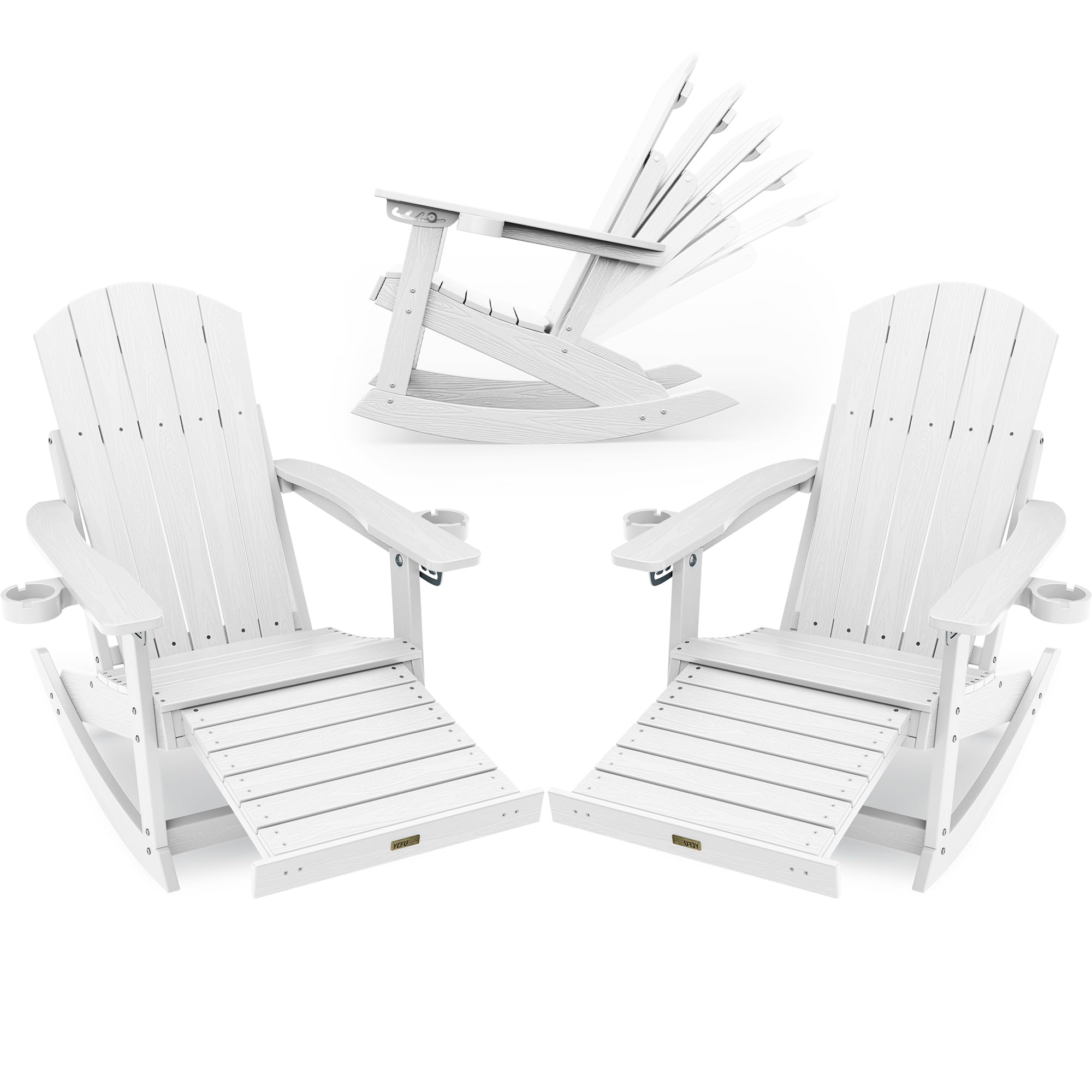 Snapklik.com : YEFU Adirondack Rocking Chairs Set Of 2: