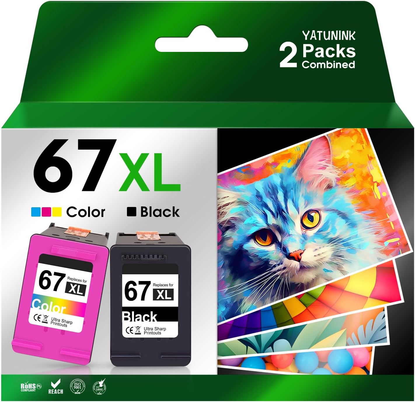 Amazon.com: HP 67 Black and 67 Tri-Color Ink Cartridge Bundle (2 Pack ...