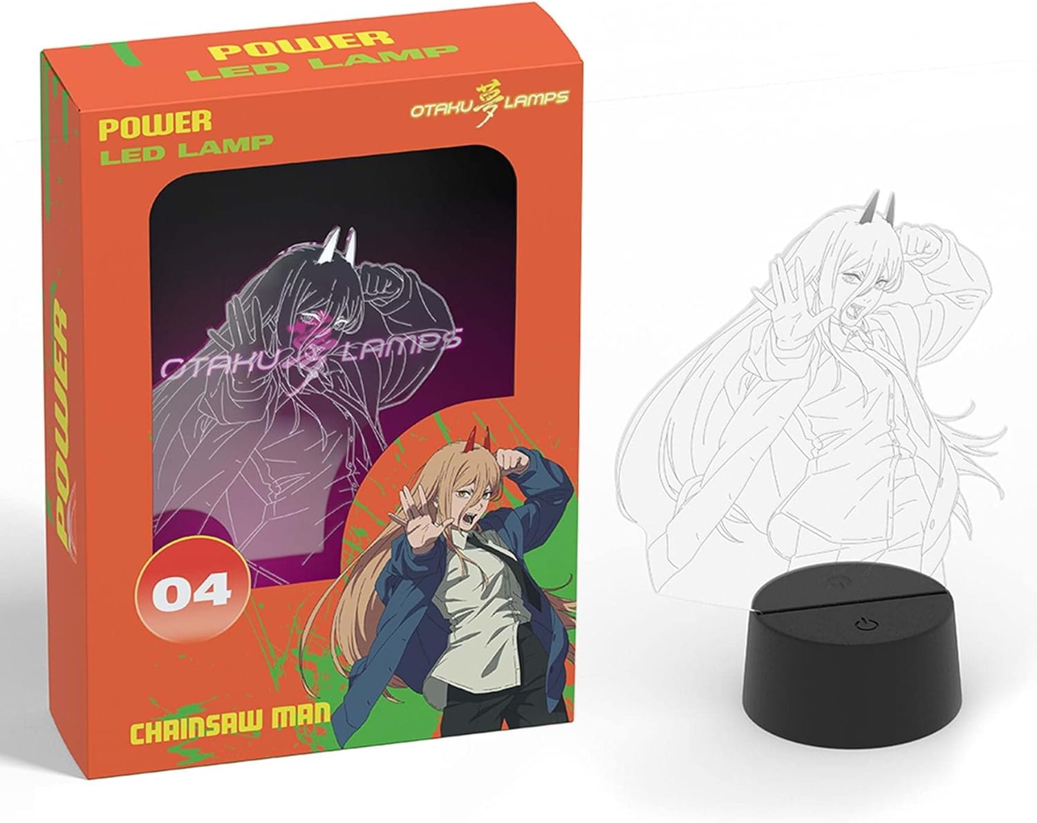 Otaku Lamps Power Chainsaw Man – Anime Lamp Figure Night Light, 16 ...