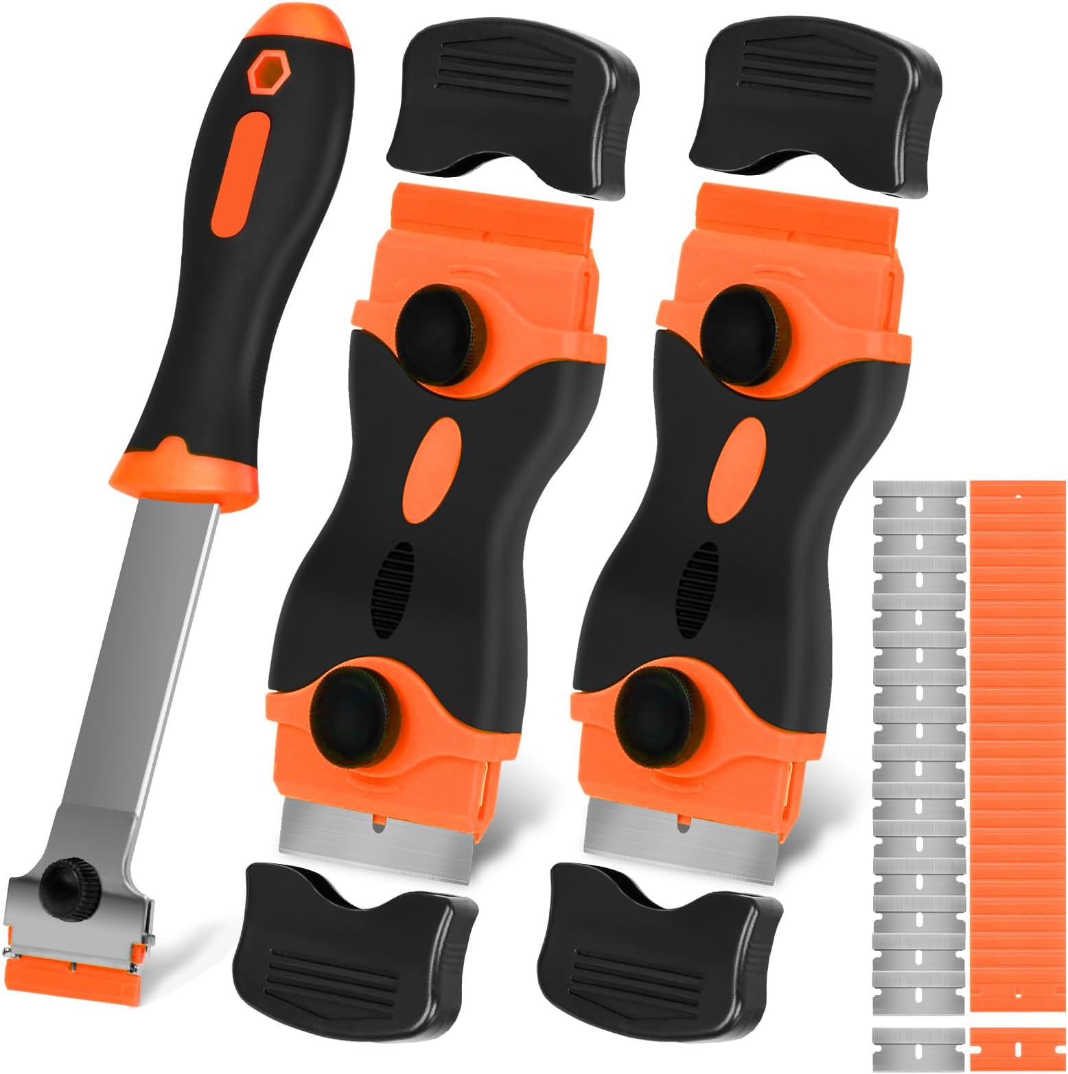 Amazon.com: DIYSELF 2 Pack Plastic Razor Blade Scraper, Extra 100Pcs ...