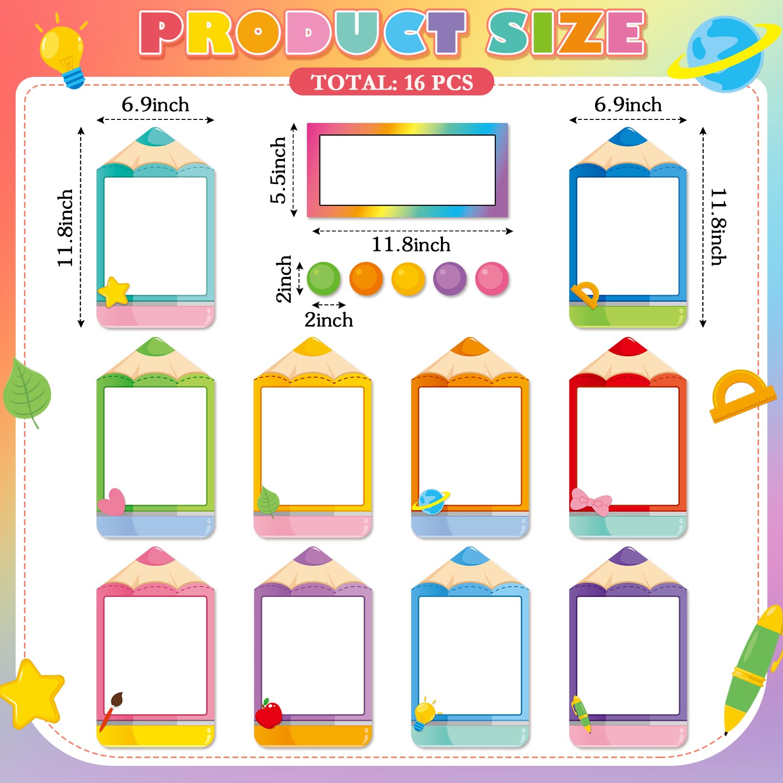 Snapklik.com : Trandraft 16 Pcs Magnetic Write Wipe Organization Chart ...