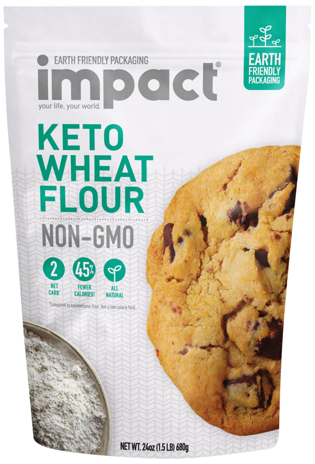 Amazon.com : Impact - Keto Wheat Flour: Keto Blend, 2 Net Carbs, 45% ...