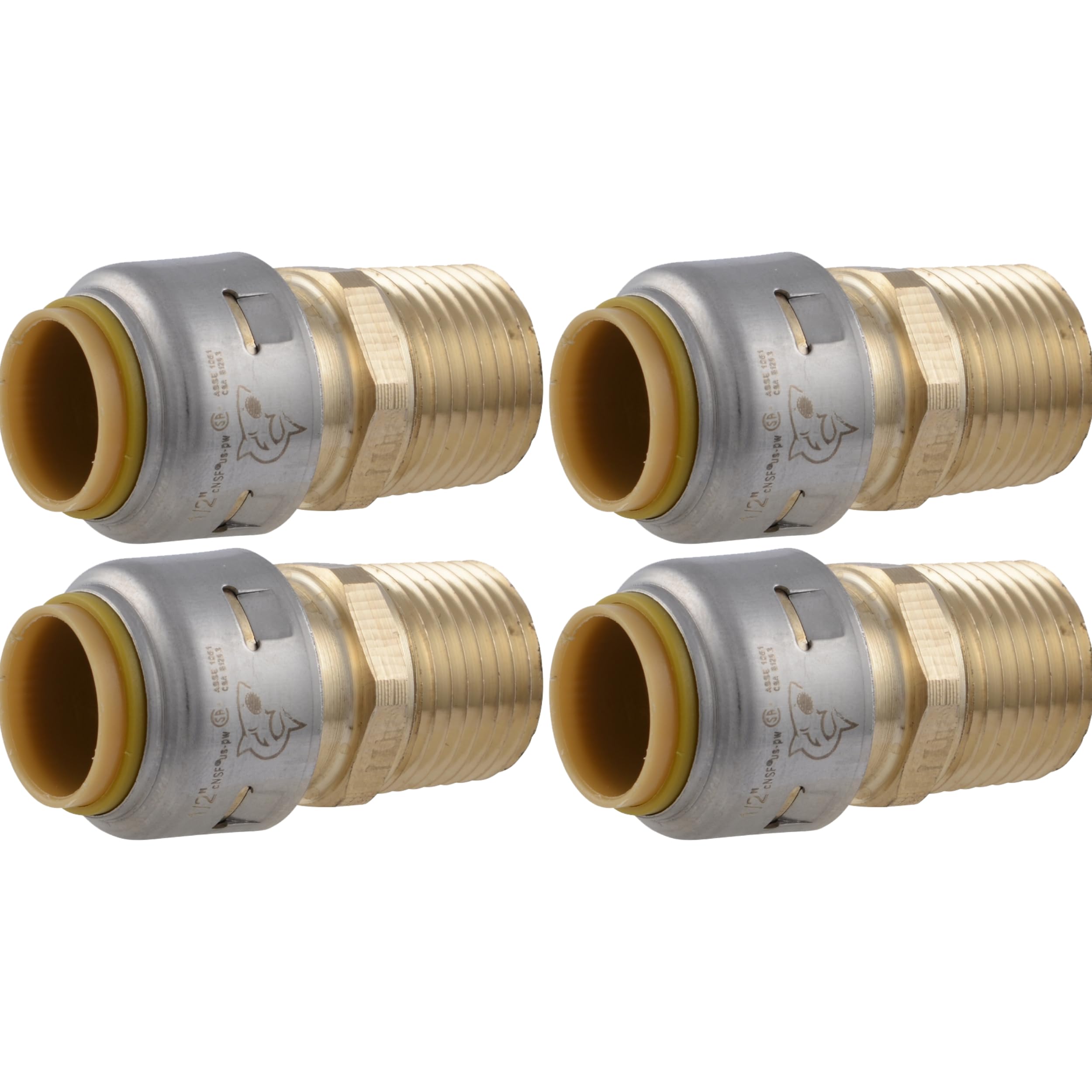 Snapklik.com : Max 1/2 Inch MNPT Adapter, Pack Of 4, Push To Connect ...