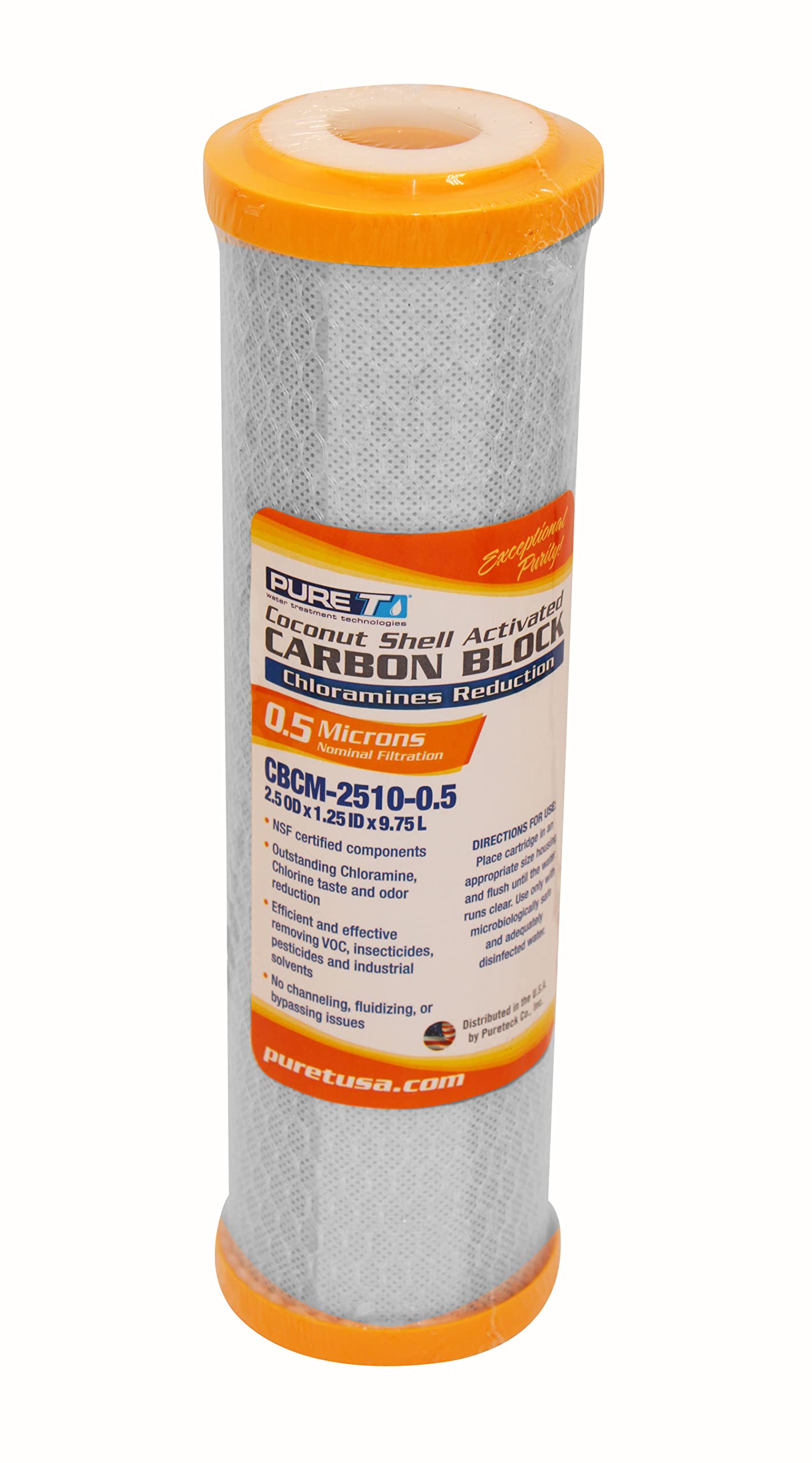 Amazon.com: PureT CBCM-2510-0.5, 10x2.5" Chloramine Reduction Water ...