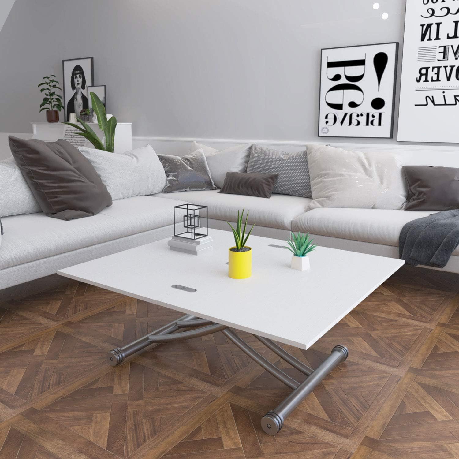 JE Dining Coffee Table, Foldable Liftable Multi-Furniture,Dining Table ...