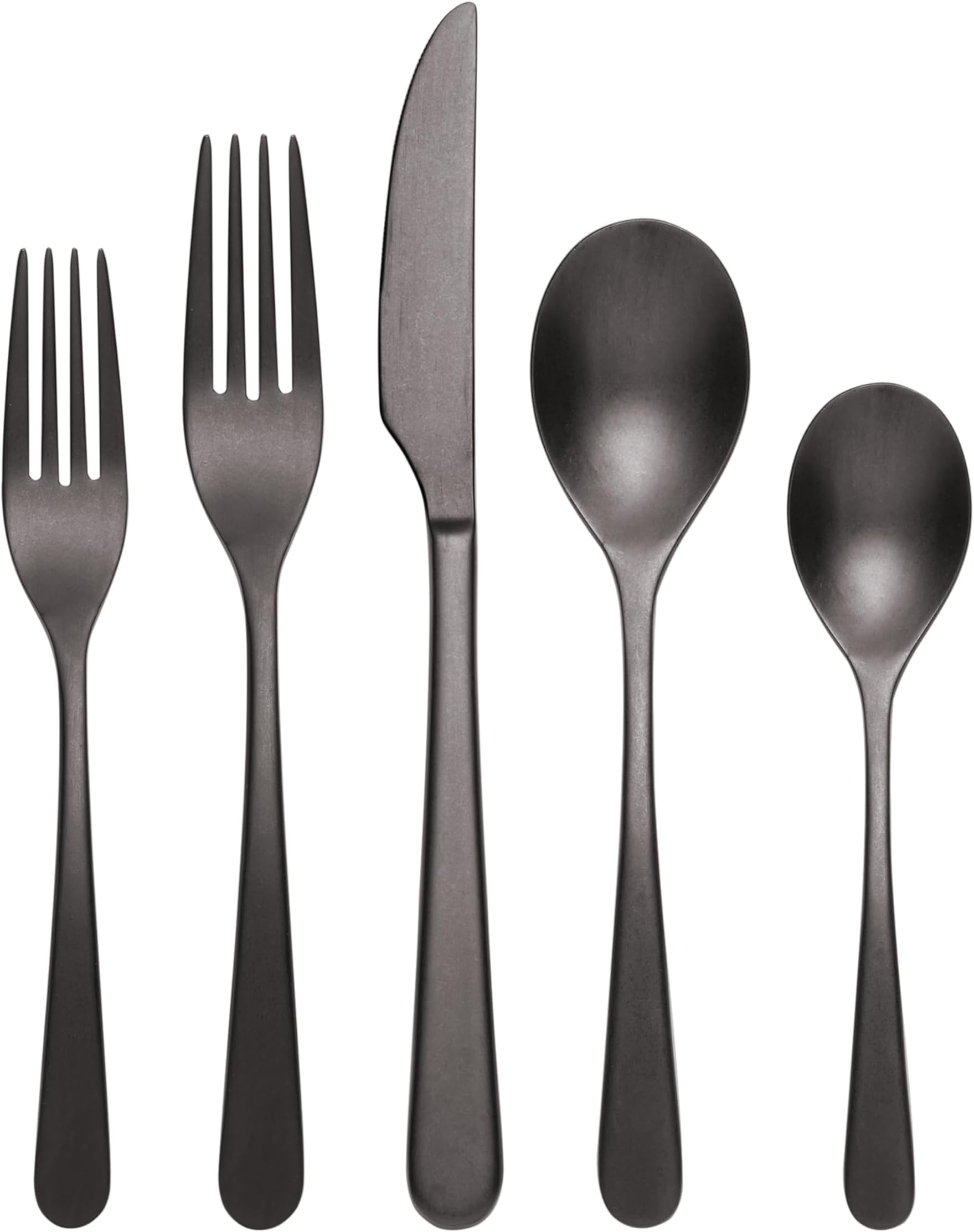 Amazon.com: Oneida 894805 Kenbrook Black Tumbled 20 Piece Everyday ...