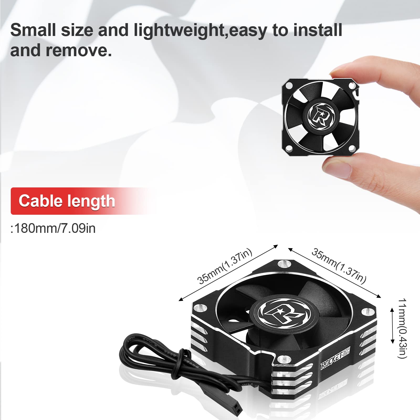 Snapklik.com : 2 Pack 35mm RC Motor Cooling Fan 21000RPM 8.4V Aluminum ...