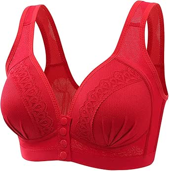 Amazon.com: JMMSlmax Front Closure Sports Bras for Older Women Full ...