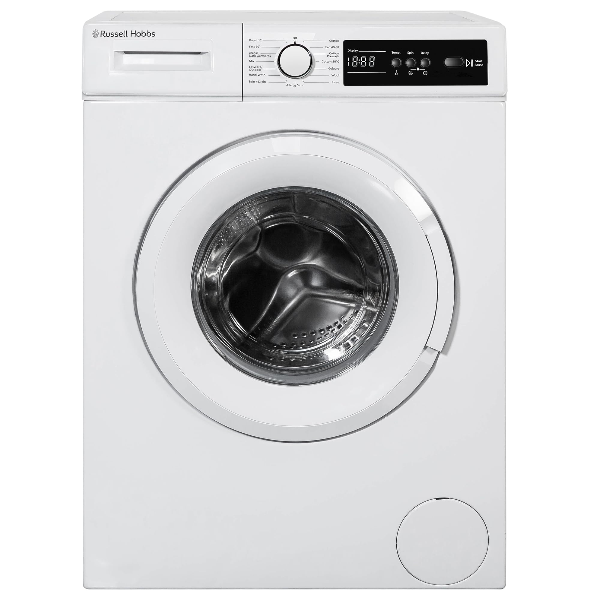 Russell Hobbs Freestanding Washing Machine, 6kg Capacity, 1200 rpm, 15 ...