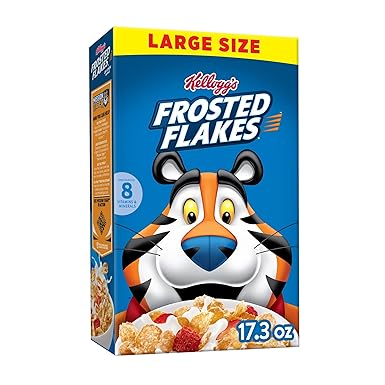 Amazon.com: Frosted Flakes Breakfast Cereal, 8 Vitamins and Minerals ...