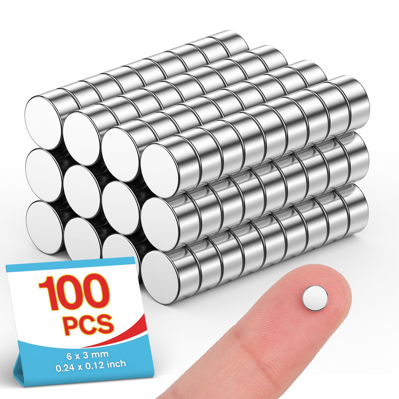 Snapklik.com : 100Pcs Mini Tiny Magnets, Small Round Magnets Button ...