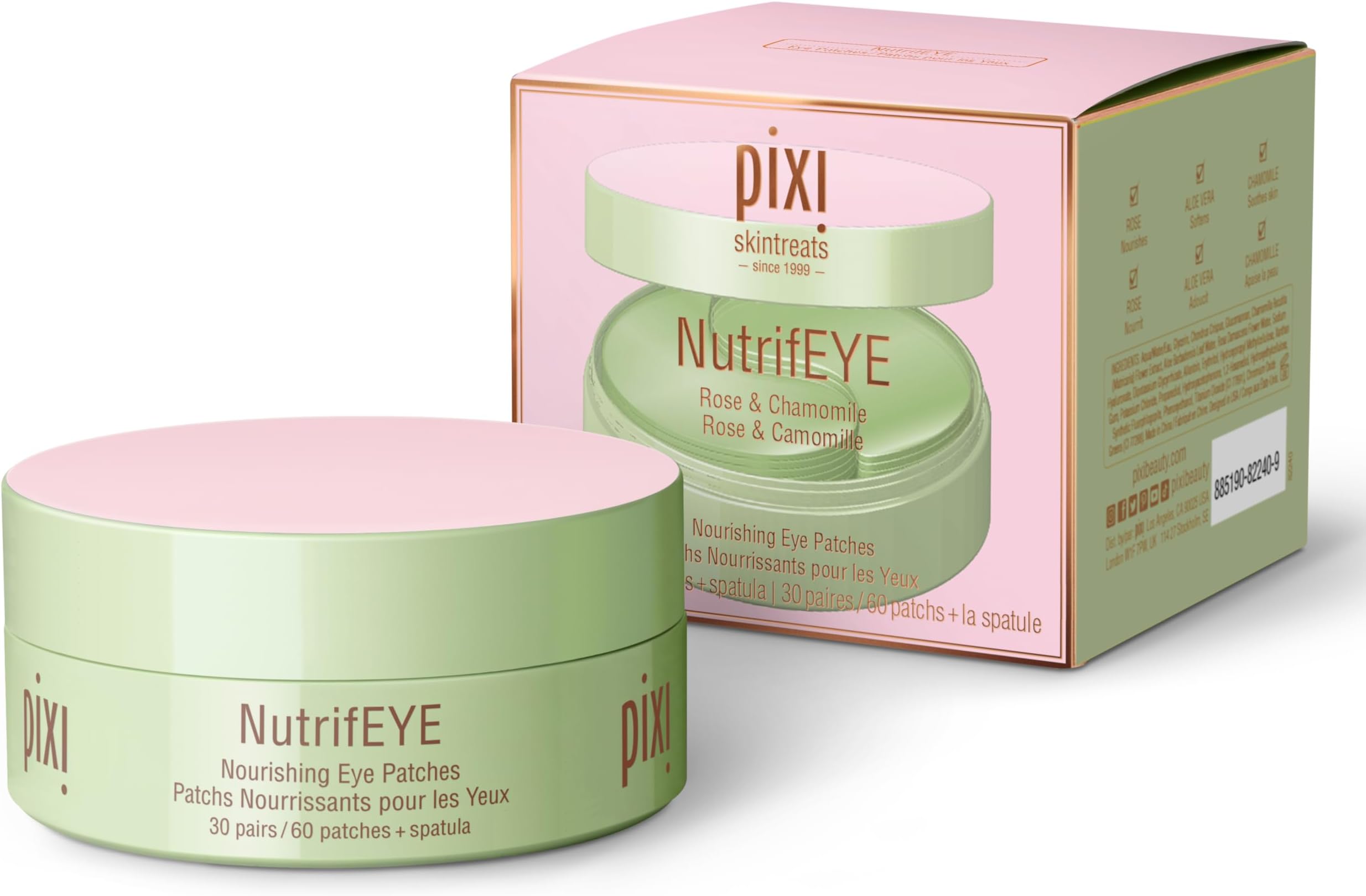 Amazon.com : Pixi Beauty NutrifEYE Rose Eye Patches - 30 pairs / 60 ...