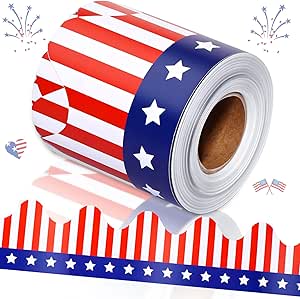 Amazon.com : Sabary 68.9 Feet American Flag Bulletin Board Border for ...