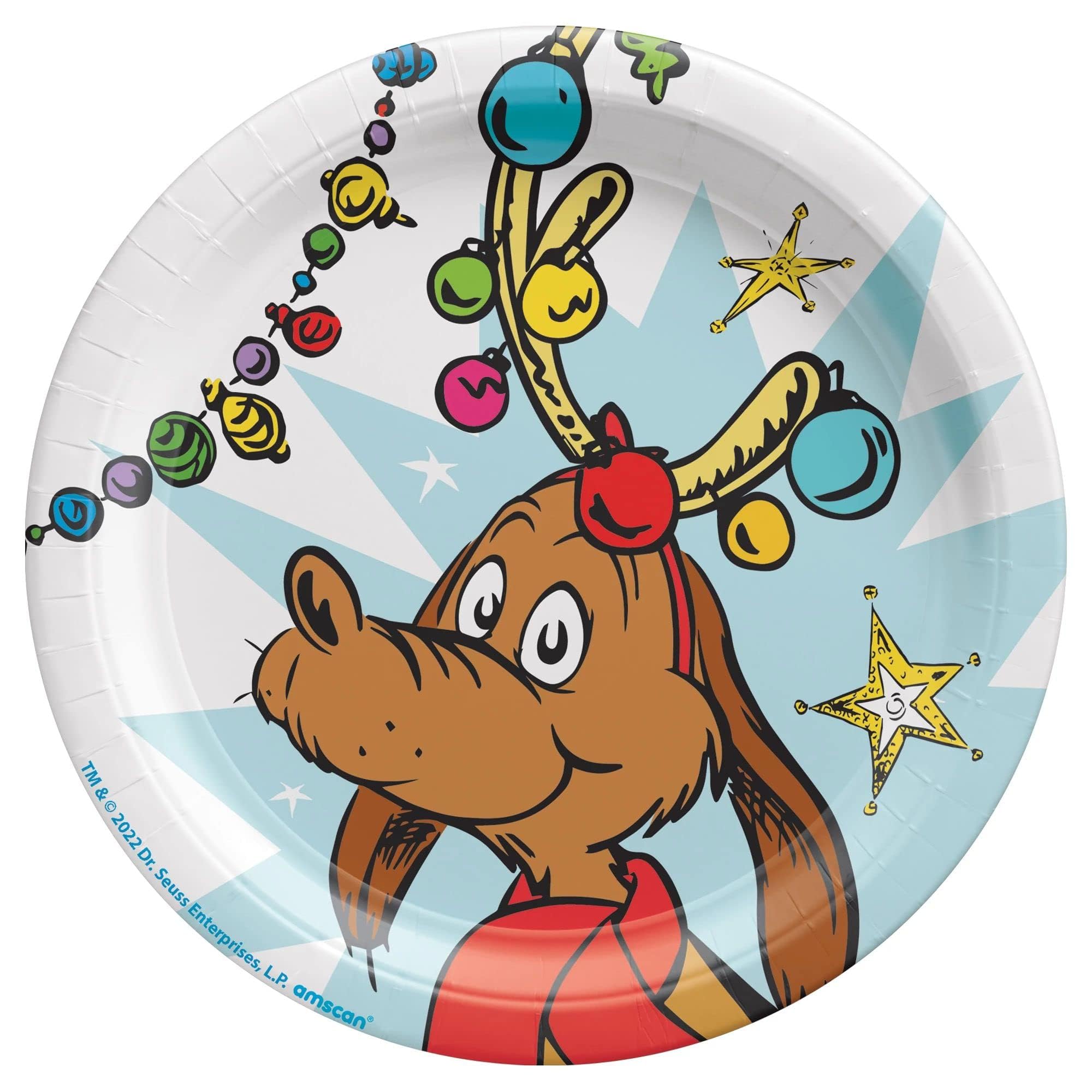 Amazon.com: Grinch-Inspired Round Plates, 7" (8-Pack) - Whimsical & Fun ...