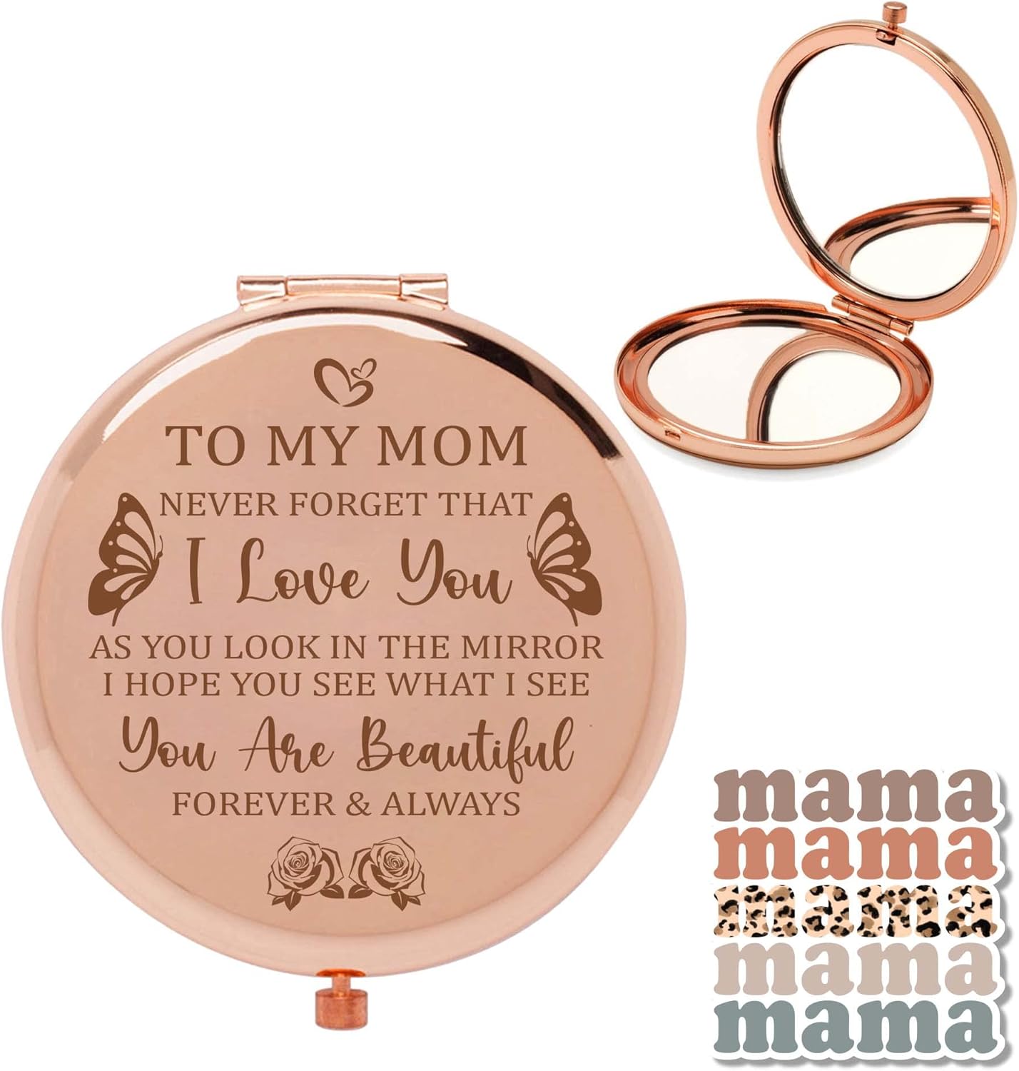 Amazon.com: MIRACLE PRINTS Compact Mirror for mom - Mothers Day Mirror ...