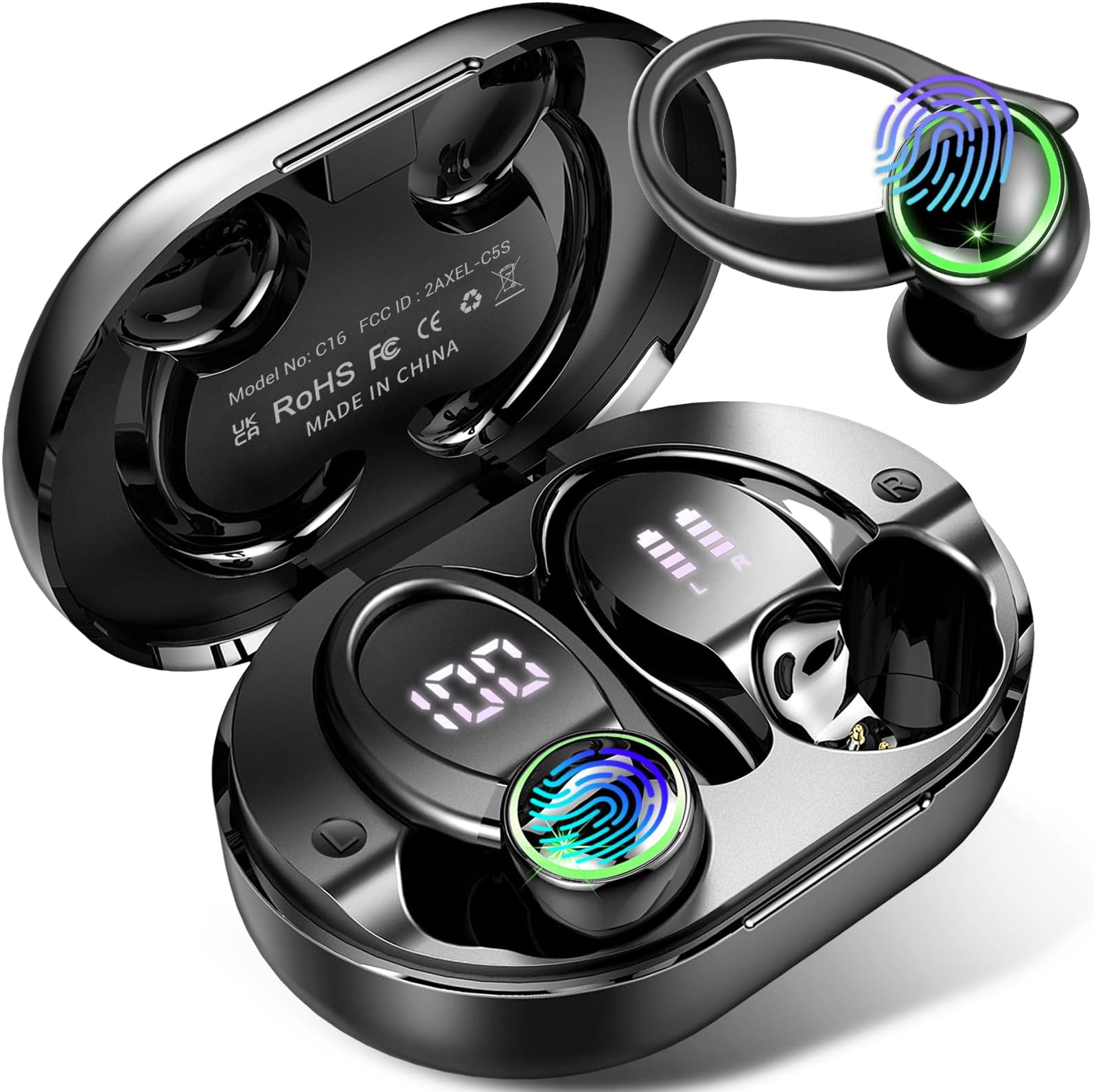 Amazon.com: Headphones Bluetooth 5.3 Wireless Earbuds ENC Noise ...