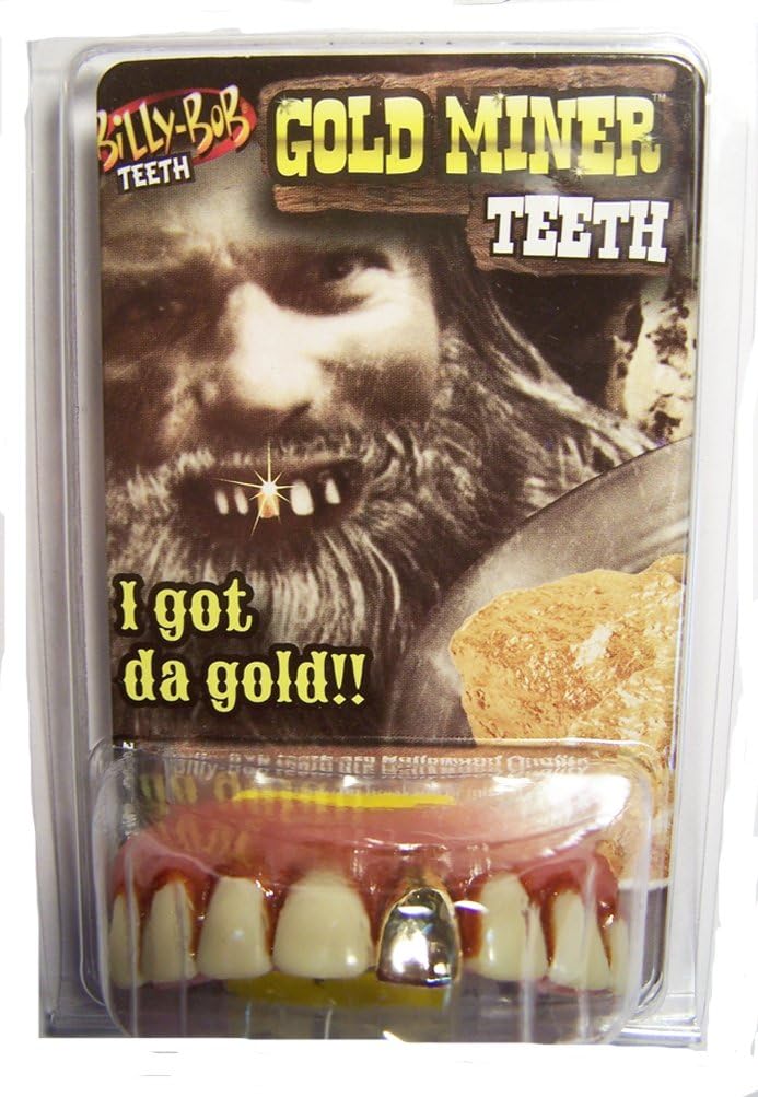 Amazon.com: Billy Bob Fake Gold Tooth Gold Miner Teeth : Everything Else