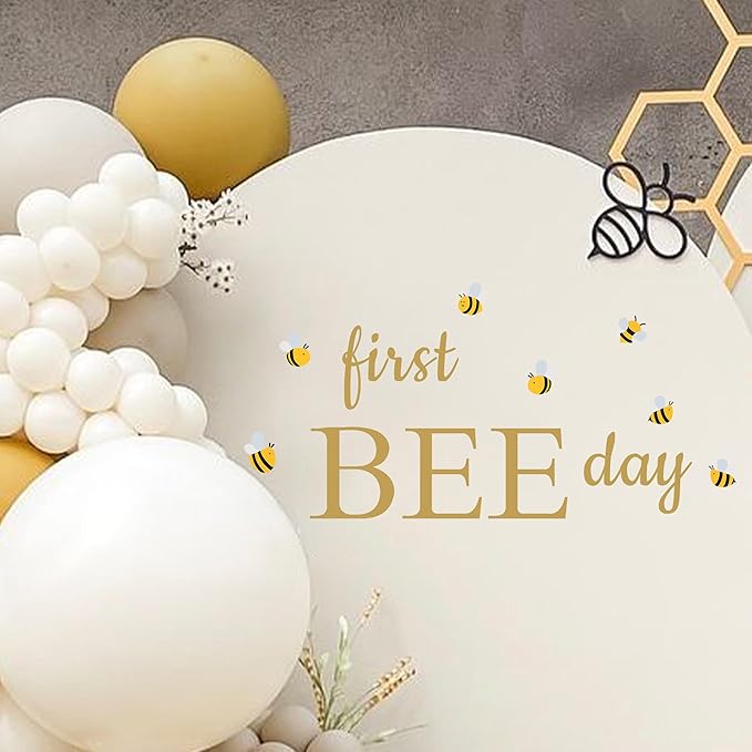 Amazon.com: MUWEOL First Bee Day Decal - Bee Themed First Birthday ...