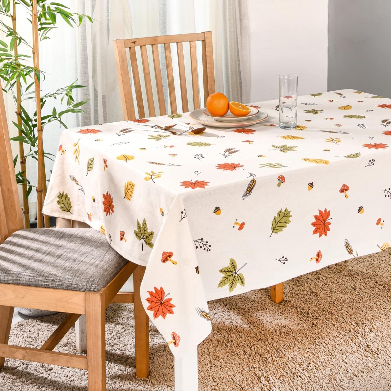 Folkulture Fall Tablecloth, 60x60 Square Tablecloth for Table Decor ...