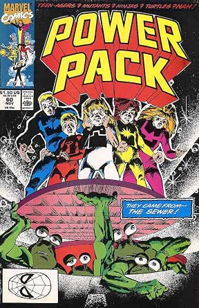 Amazon.com: Power Pack #60 FN ; Marvel comic book | TMNT Spoof ...