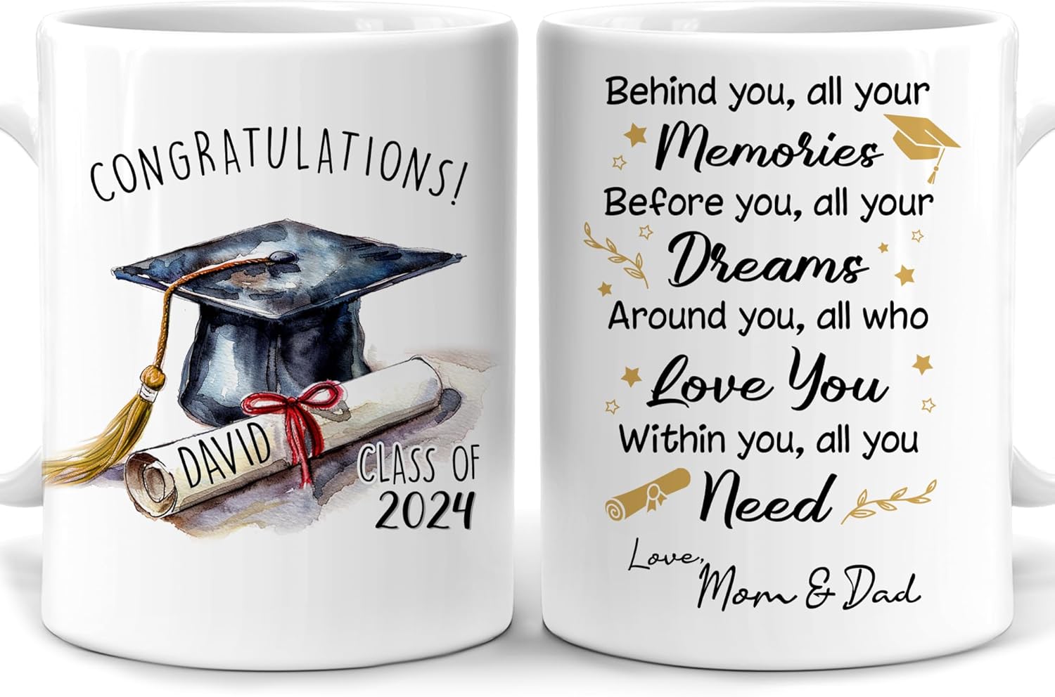 Amazon.com: Foxcorner Personalized Graduation Mug Gifts For Daughter ...