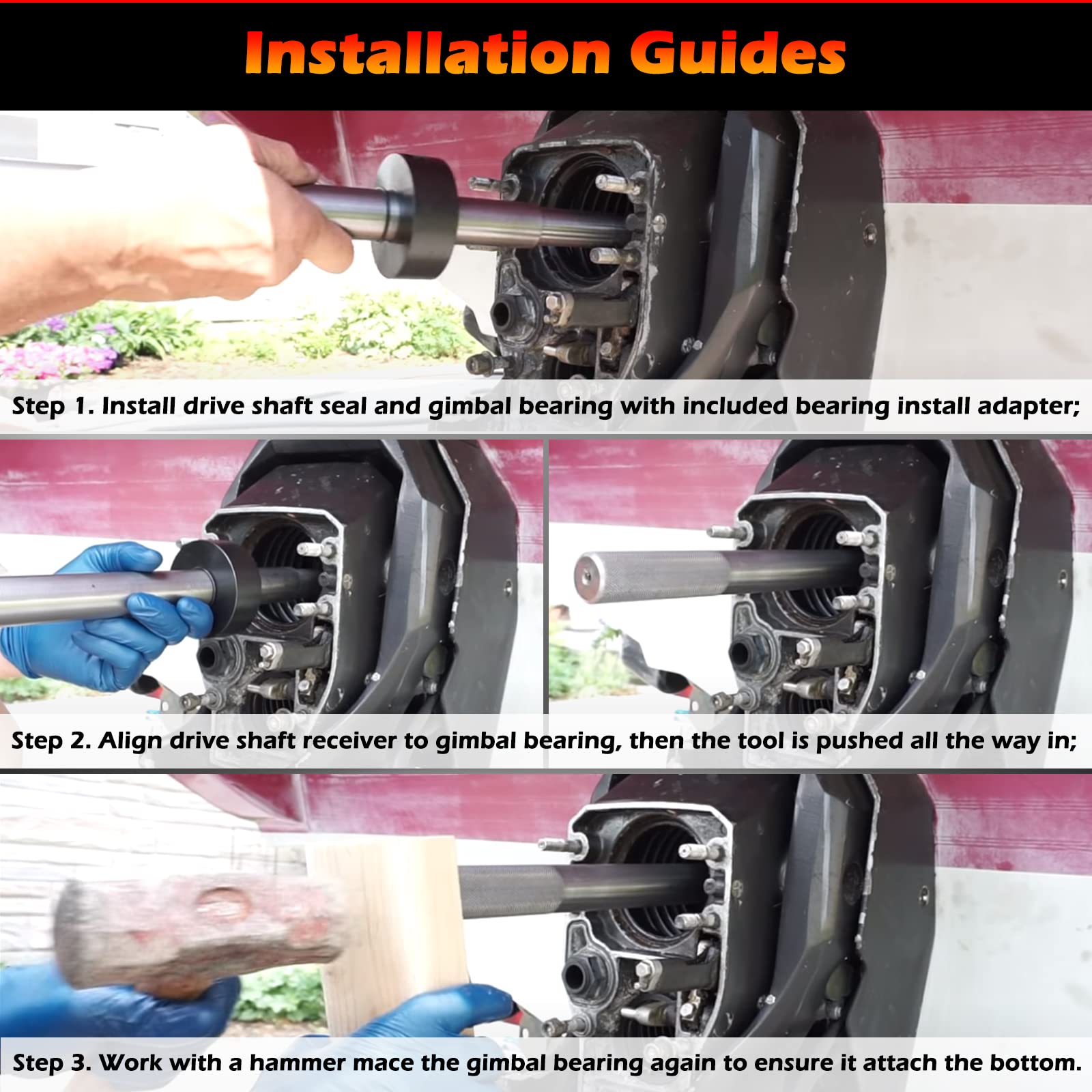 Snapklik.com : Gimbal Bearing Alignment And Install Kit, Heavy Duty ...