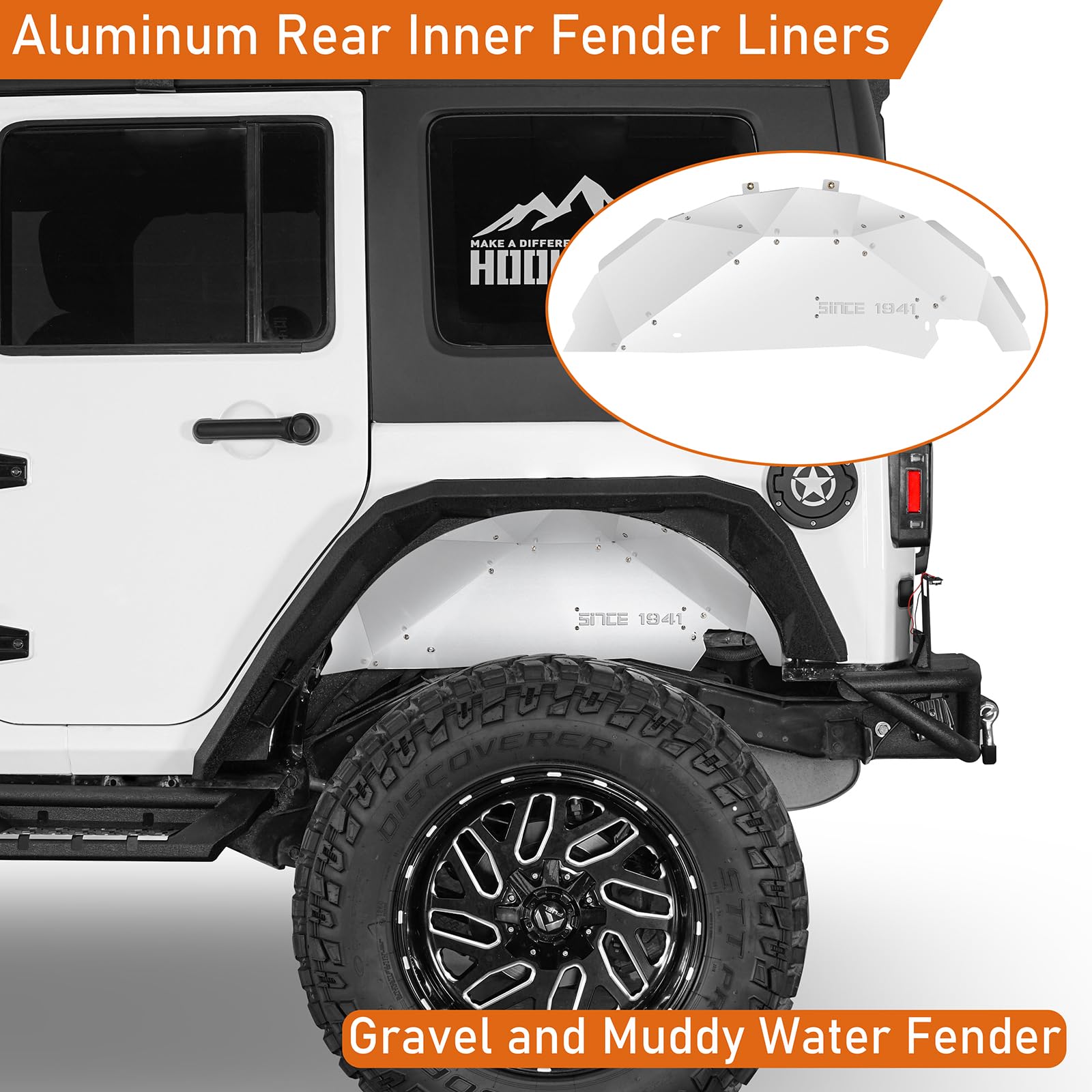 Mini Jeep Hooke Road Aluminum Fender Liners For Jeep Wrangler JL (2018 ...