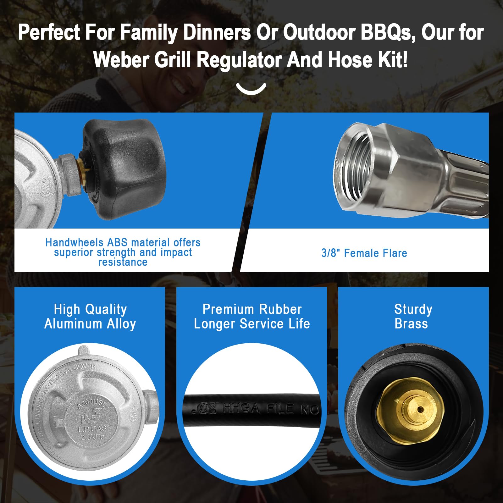 Propane Hose With Regulator 25IN For Weber Hose And Regulator Kit, For ...