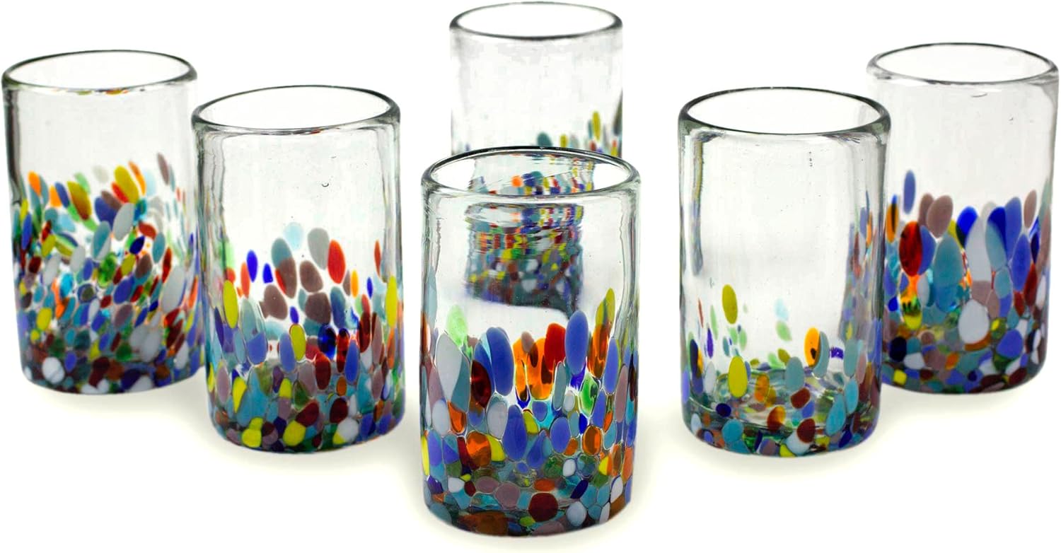Amazon.com | NOVICA Artisan Crafted Recycled Hand Blown Glass Water ...