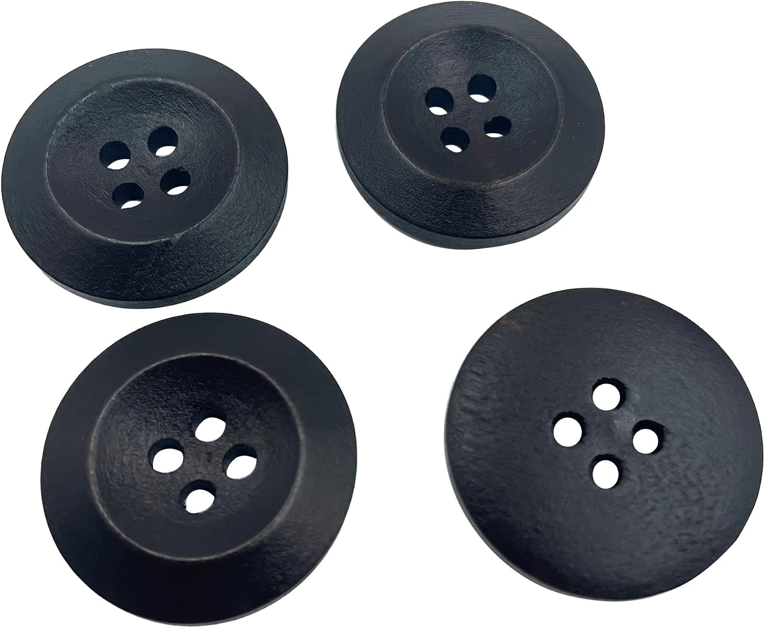 Amazon.com: 50 Pack 4 Holes Round Wood Buttons Sewing Buttons 25mm(1 ...