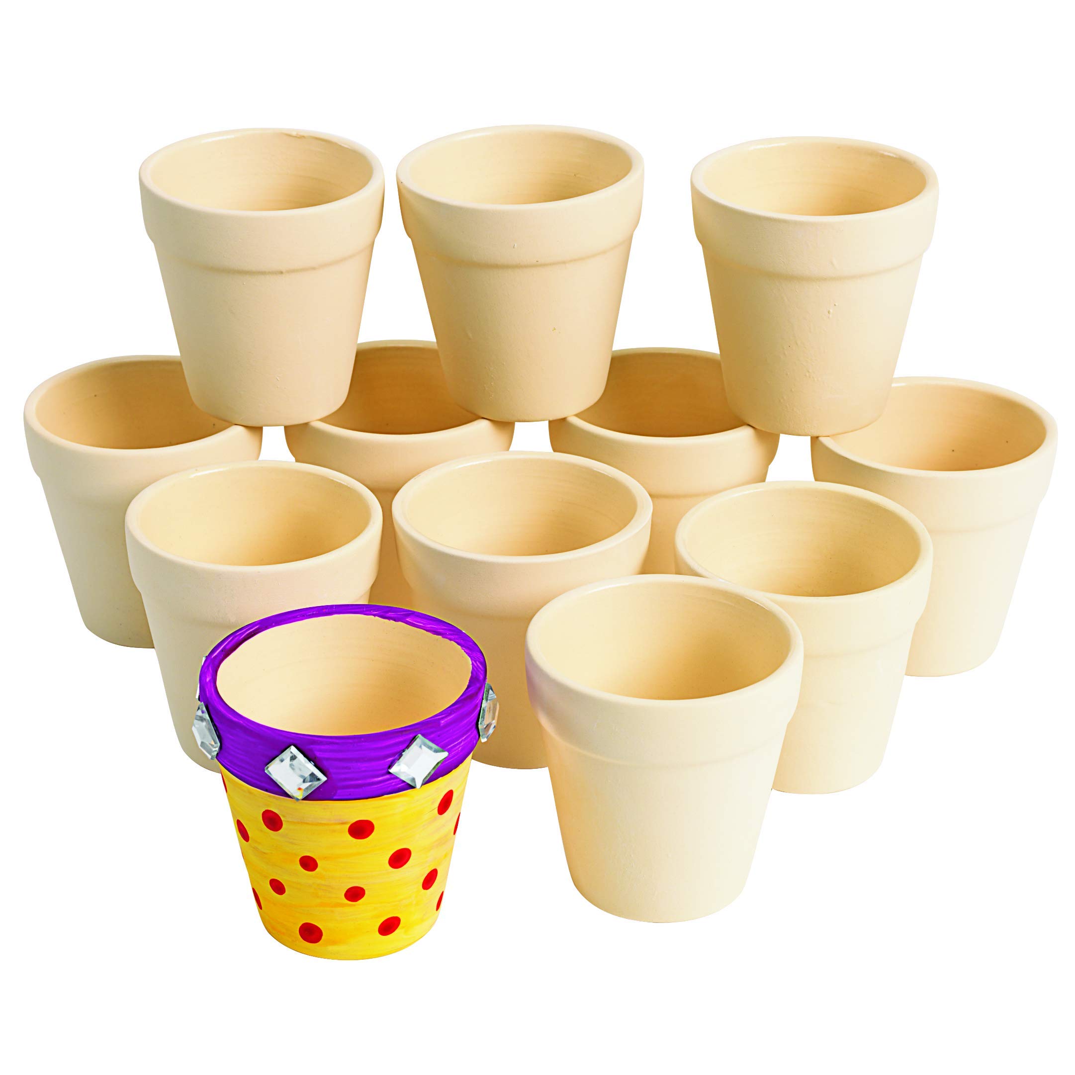 Ceramic Flowerpots, Set of 12, Kids Crafts, Crafts for Children ...