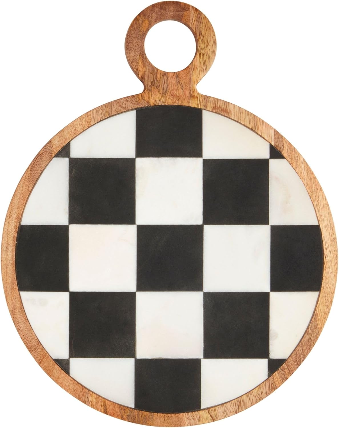 Amazon.com: Mud Pie Checkered Wood Board, 15 1/2" x 12": Home & Kitchen