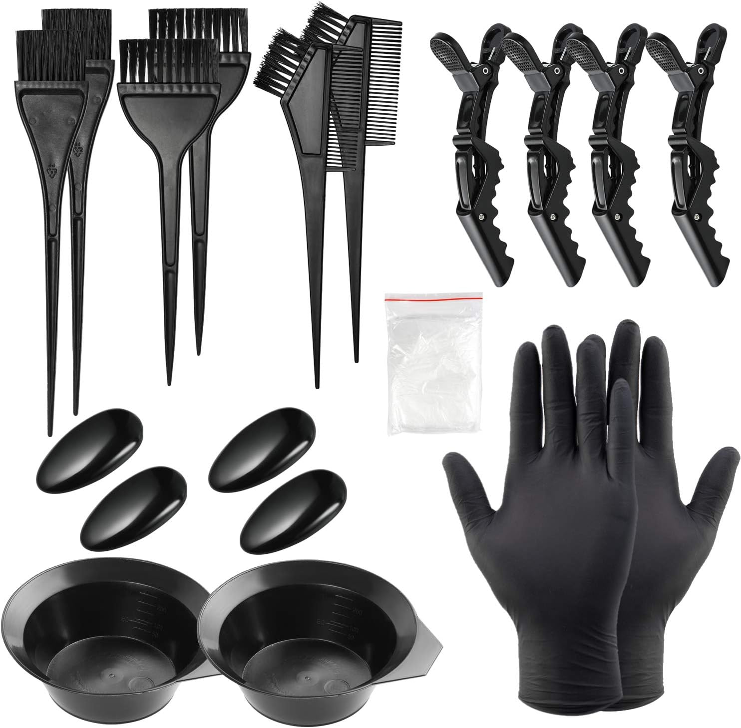 Hair Colouring Tools, 20pcs Beauty Salon Tool Kit Hair Dye Coloring Set ...