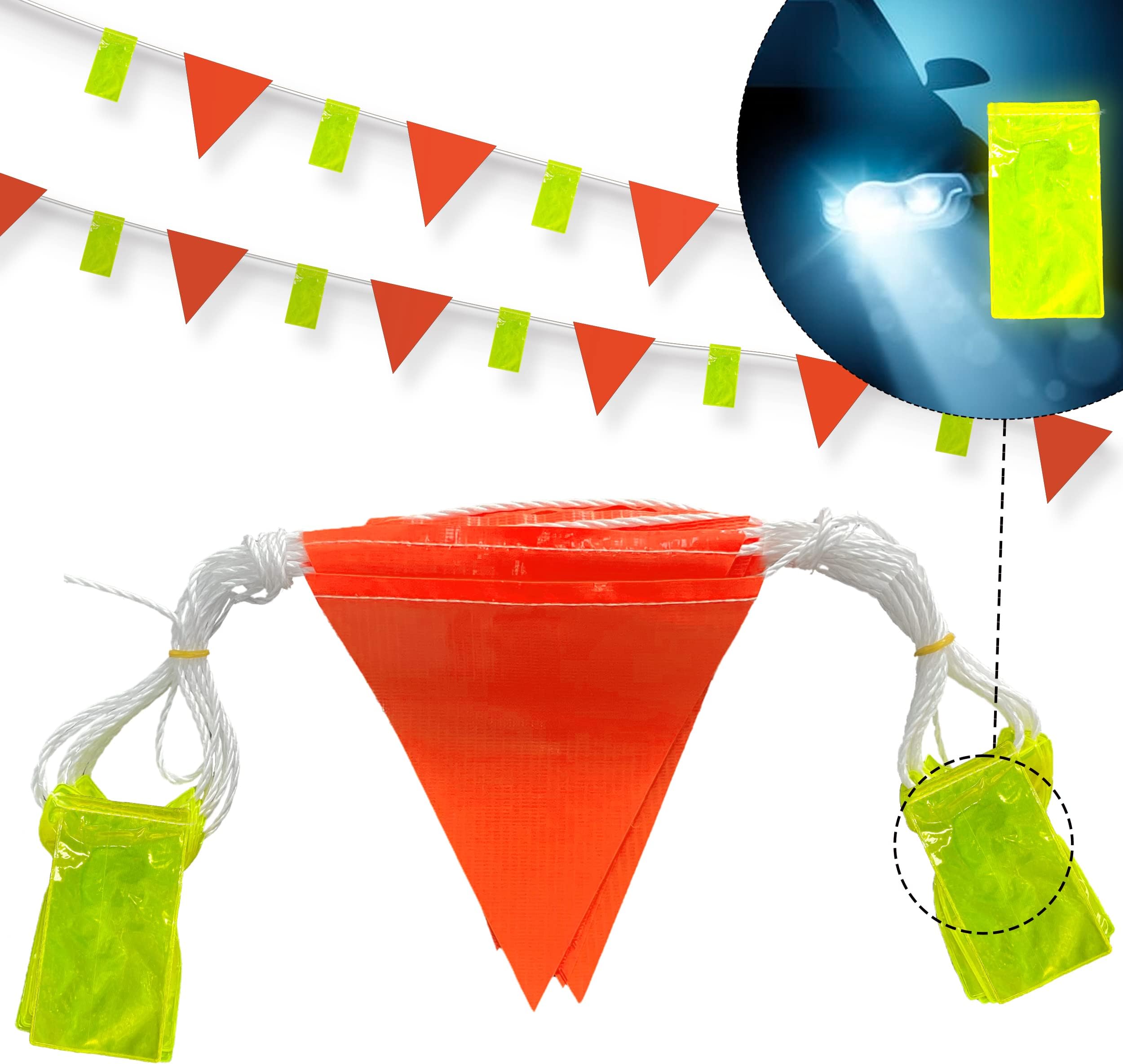 Amazon.com: Pennant Safety Flags, Flagging Banner Warning Flags ...