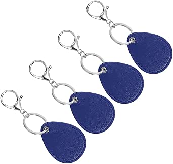 PATIKIL Leather Key Fob, 4 Pack PU Leather Key Fobs with Key Rings ...
